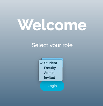 Select the role assigned to you by the Institute Admin and then press ...